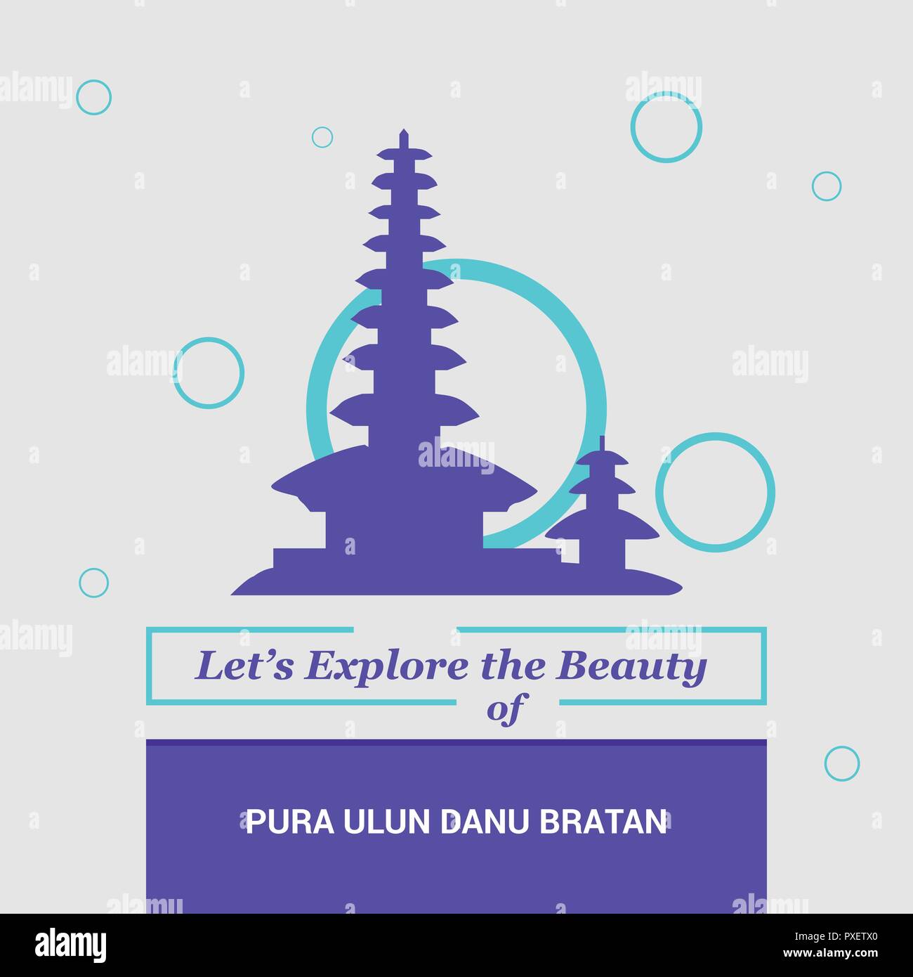 Pura ulun danu lake bali Stock Vector Images - Alamy