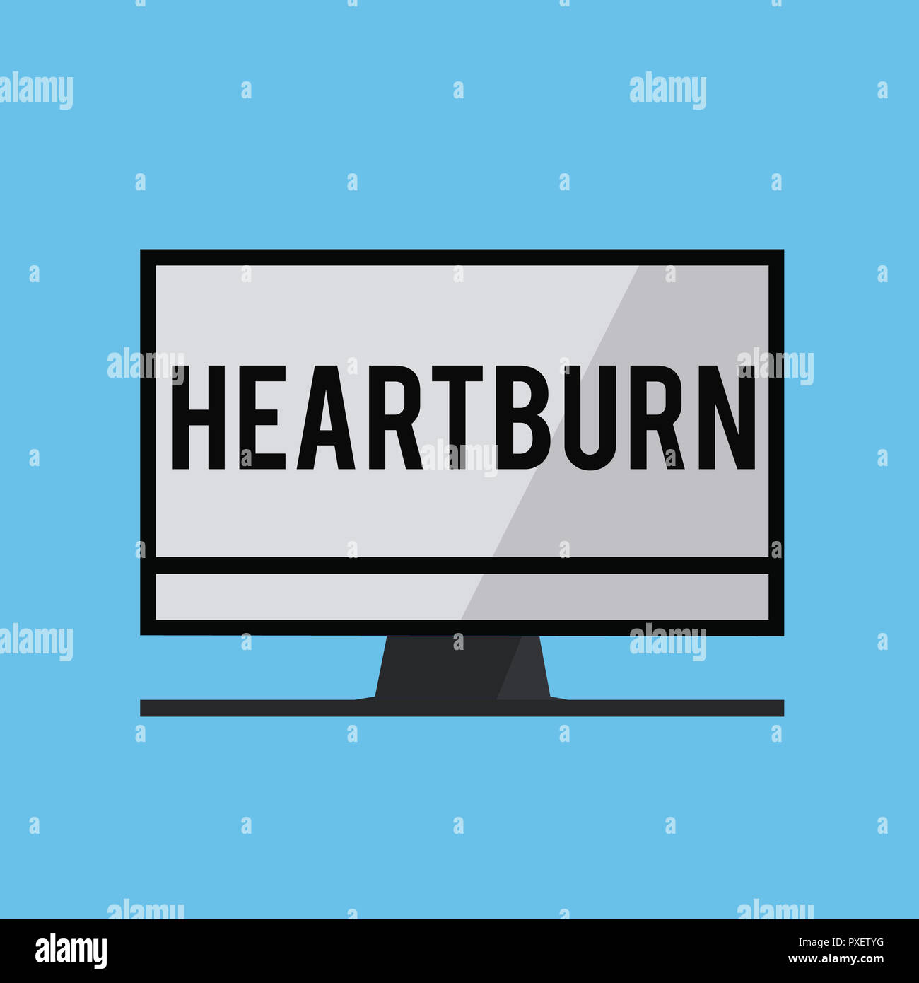 Text sign showing Heartburn. Conceptual photo Irritation of the ...