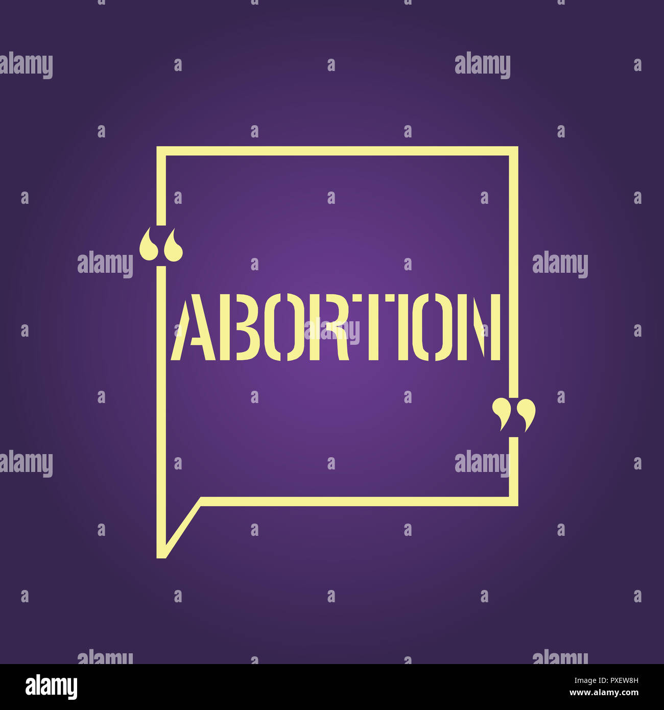 Text sign showing Abortion. Conceptual photo Deliberate termination of ...