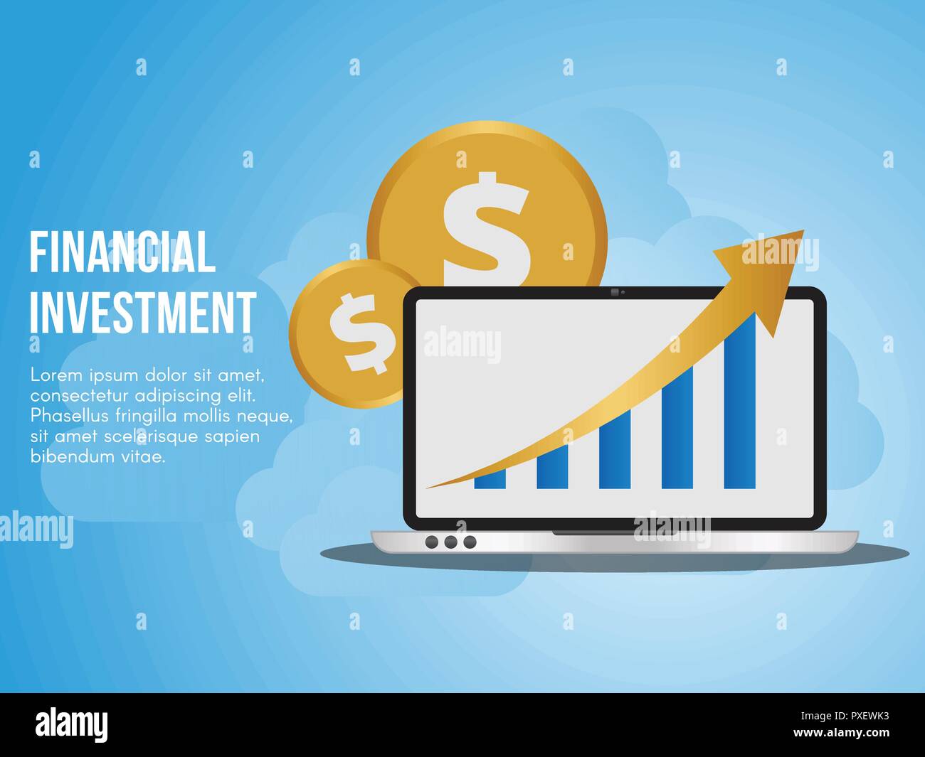 Financial investment concept. Ready to use vector. Suitable for ...