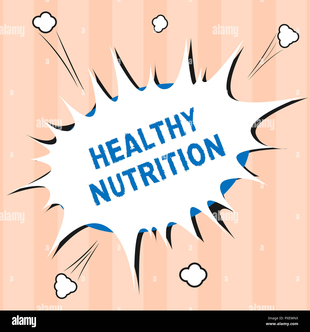 Text sign showing Healthy Nutrition. Conceptual photo eating a healthy ...
