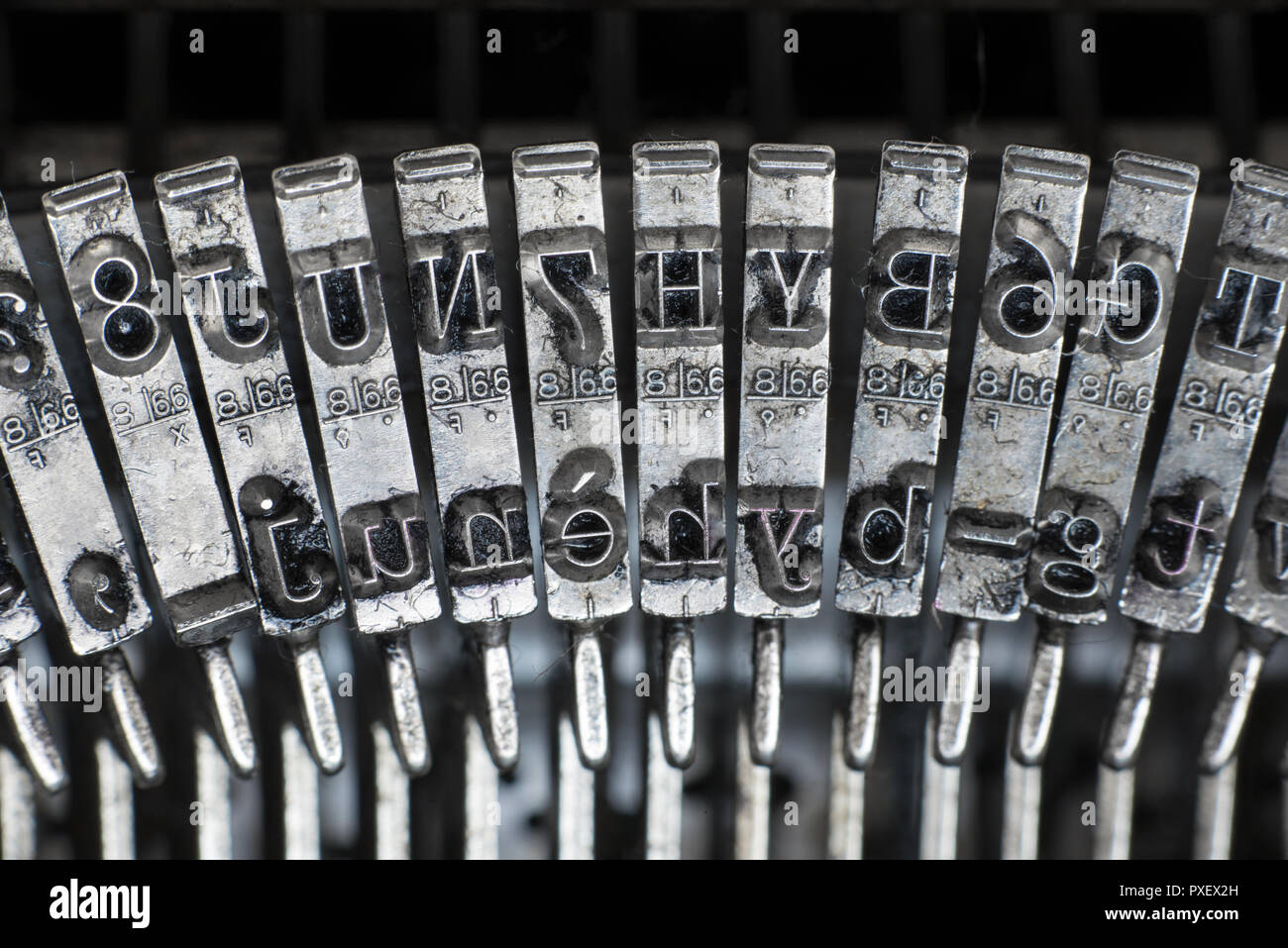 Old text typing typewriter letter typebar Stock Photo - Alamy