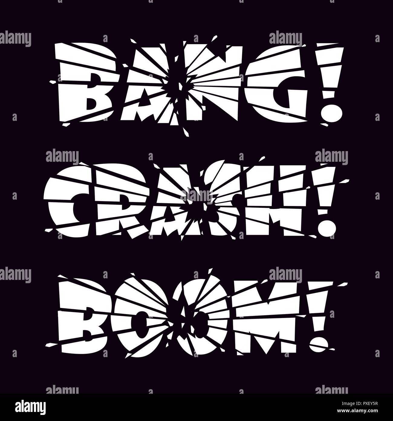 Exploded letters Stock Vector Images - Alamy