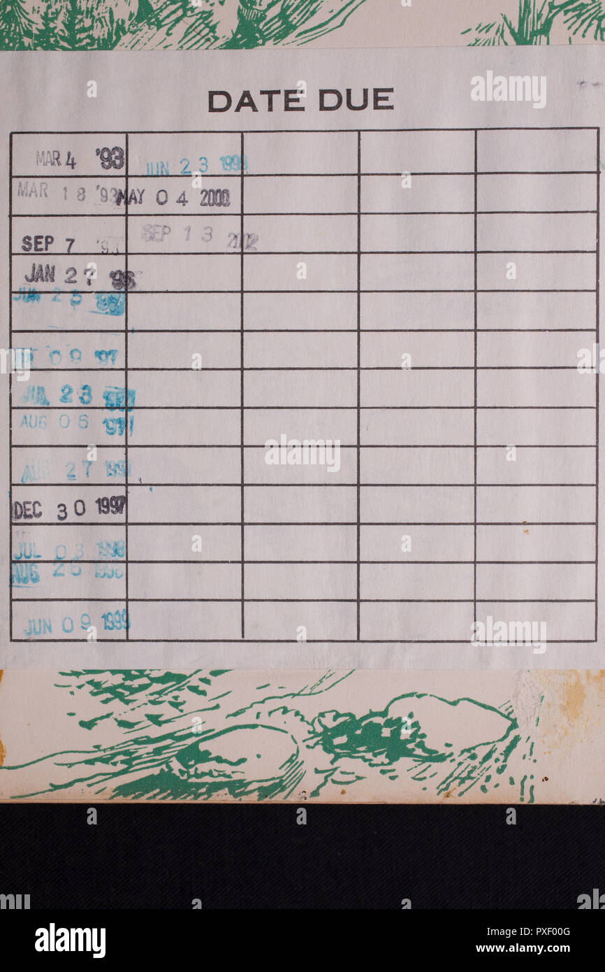 Old fashioned library cards, blank for customization Stock Photo - Alamy