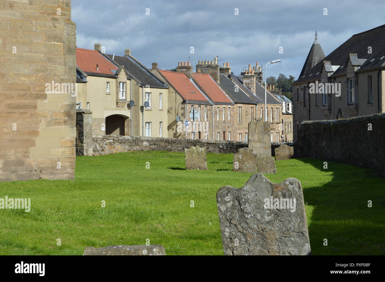 Cupar Old Parish Church, with early 15th century tower and spire of ...