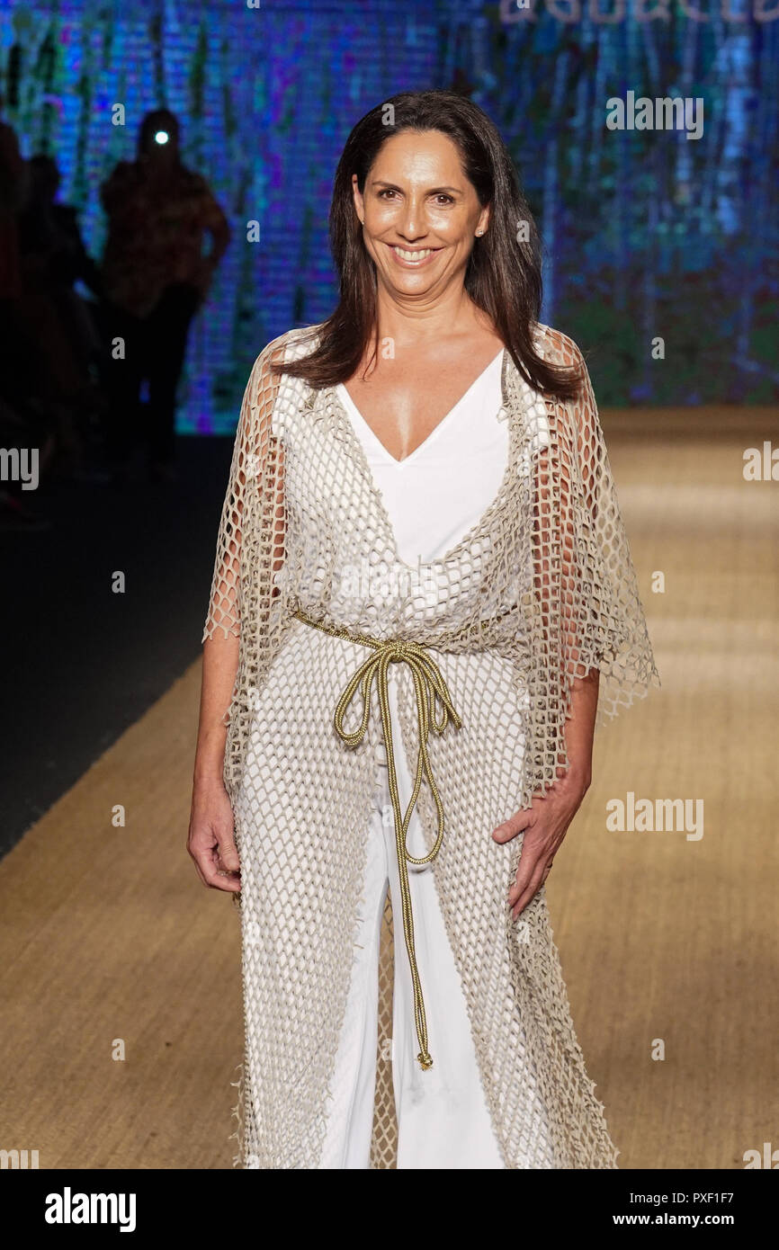 MIAMI BEACH, FL - JULY 13: Designer Liliana Villalobos walks the runway ...