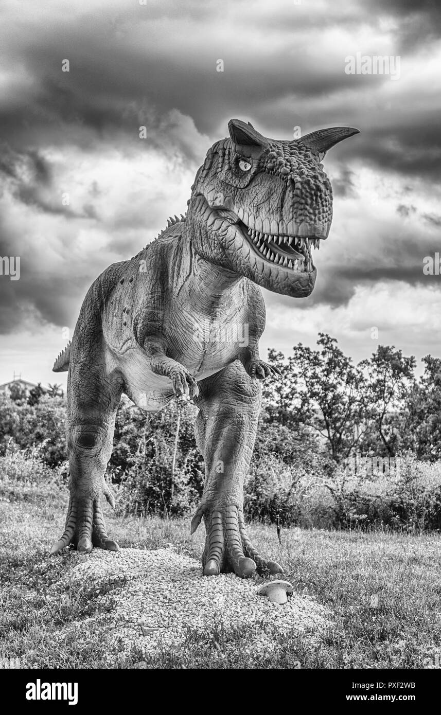 Carnotaurus skeleton Black and White Stock Photos & Images - Alamy