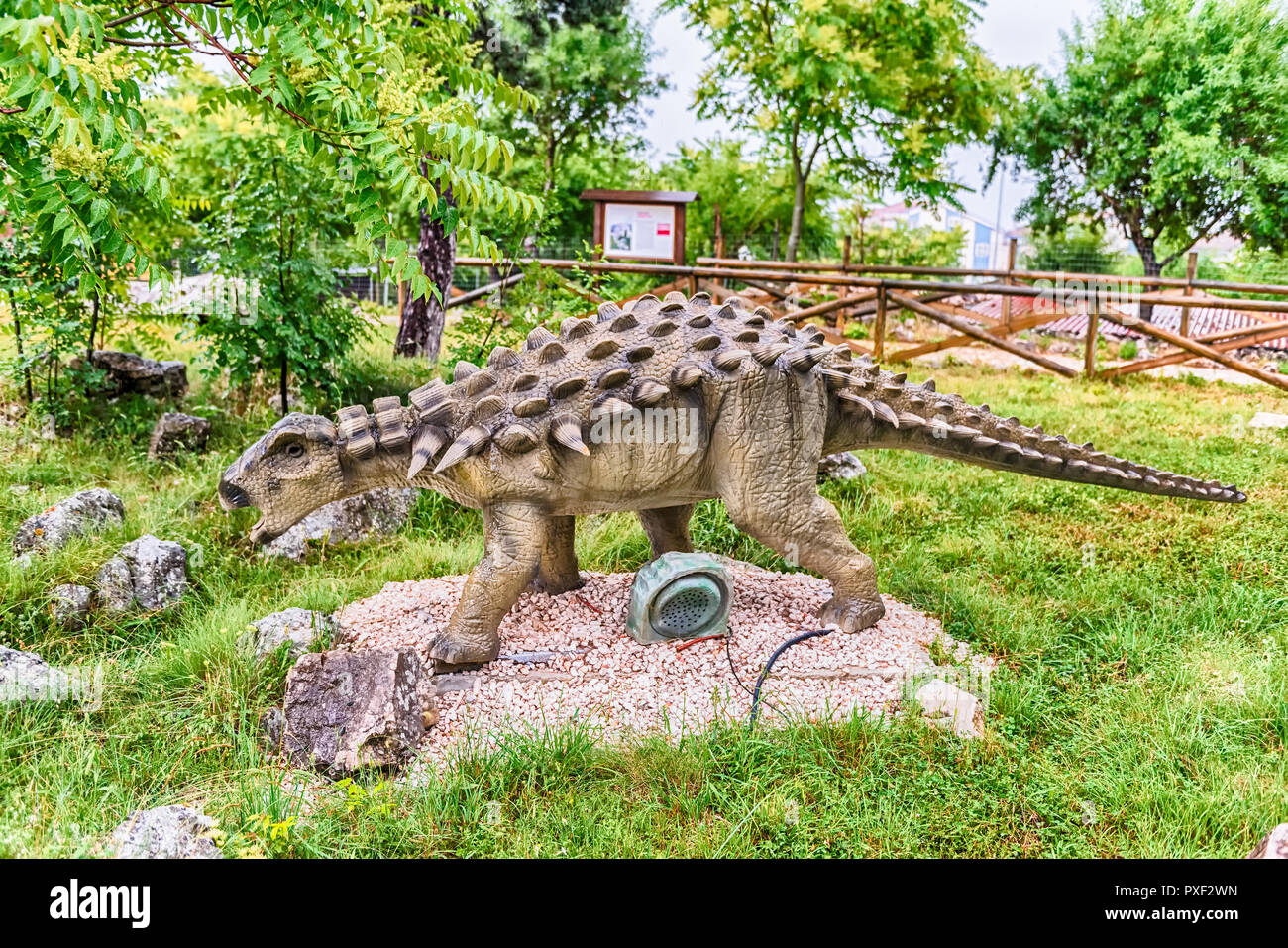 SAN MARCO IN LAMIS, ITALY - JUNE 9: Polacanthus dinosaur, featured in ...