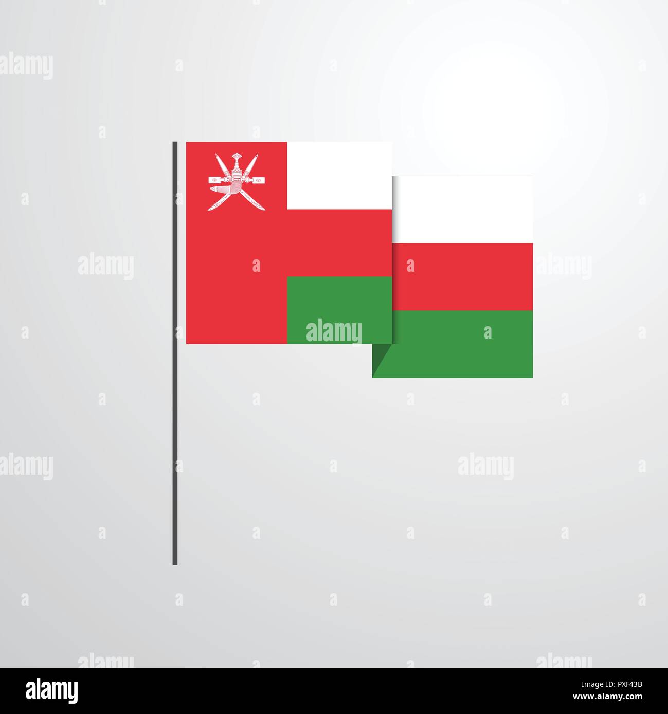 Vector flagpole with oman flag hi-res stock photography and images - Alamy