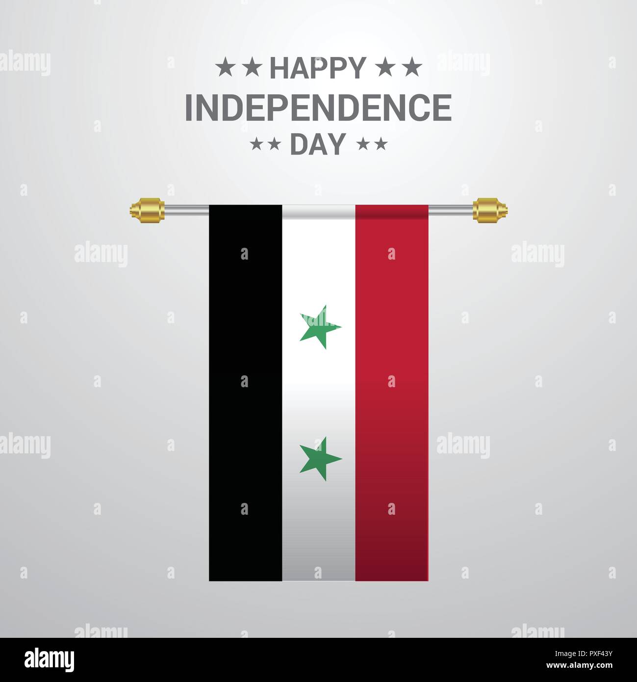 Syria Independence day hanging flag background Stock Vector Image & Art ...