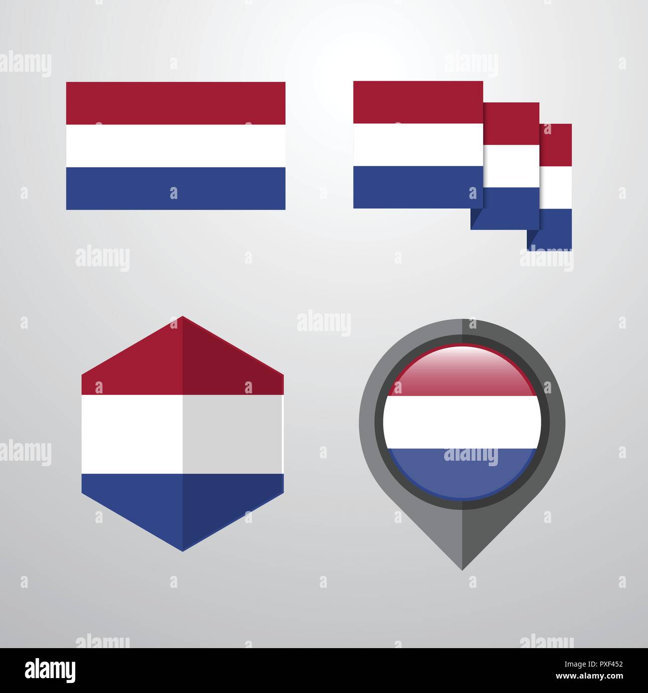 Netherlands flag design set vector Stock Vector Image & Art - Alamy