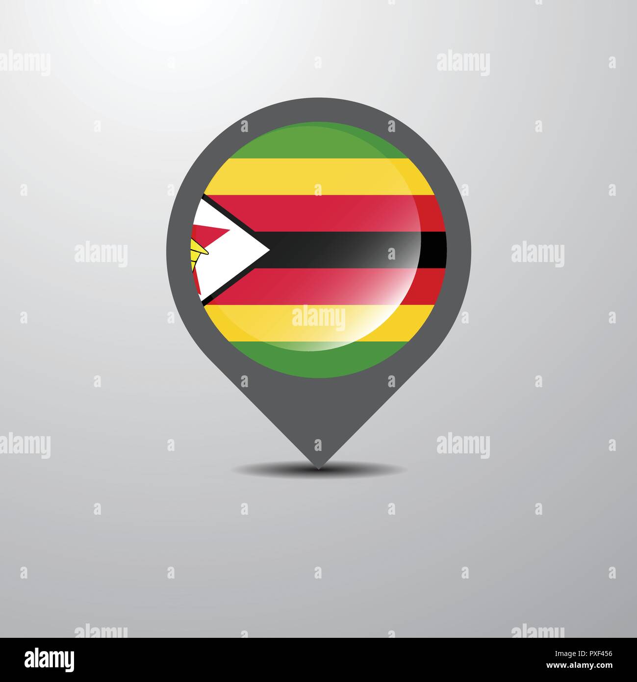 Zimbabwe Map Africa Flag Stock Vector Images Alamy