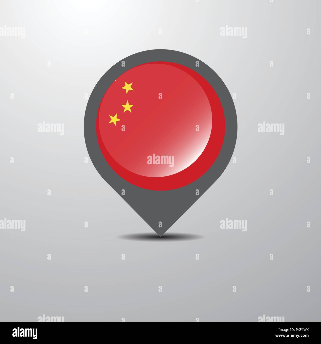 China map pin Stock Vector Images - Alamy