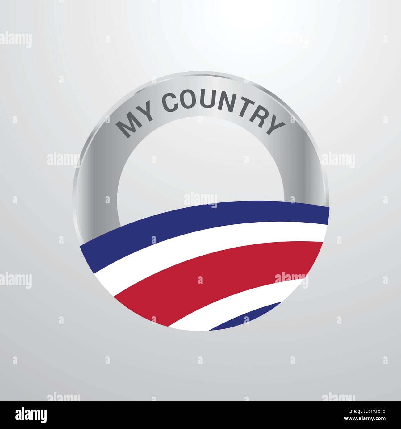 Costa Rica My Country Flag badge Stock Vector Image & Art - Alamy