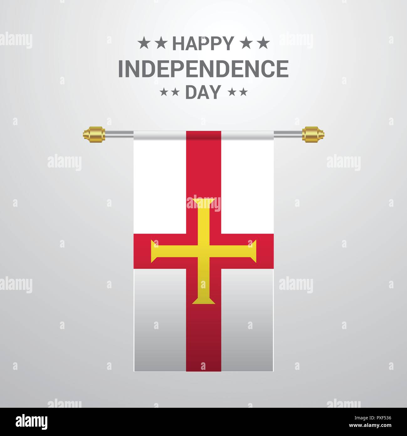 Guernsey Independence day hanging flag background Stock Vector Image ...