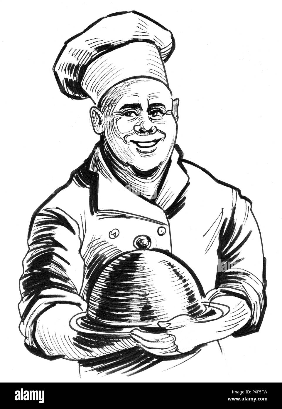 Drawing of chef Cut Out Stock Images & Pictures - Alamy