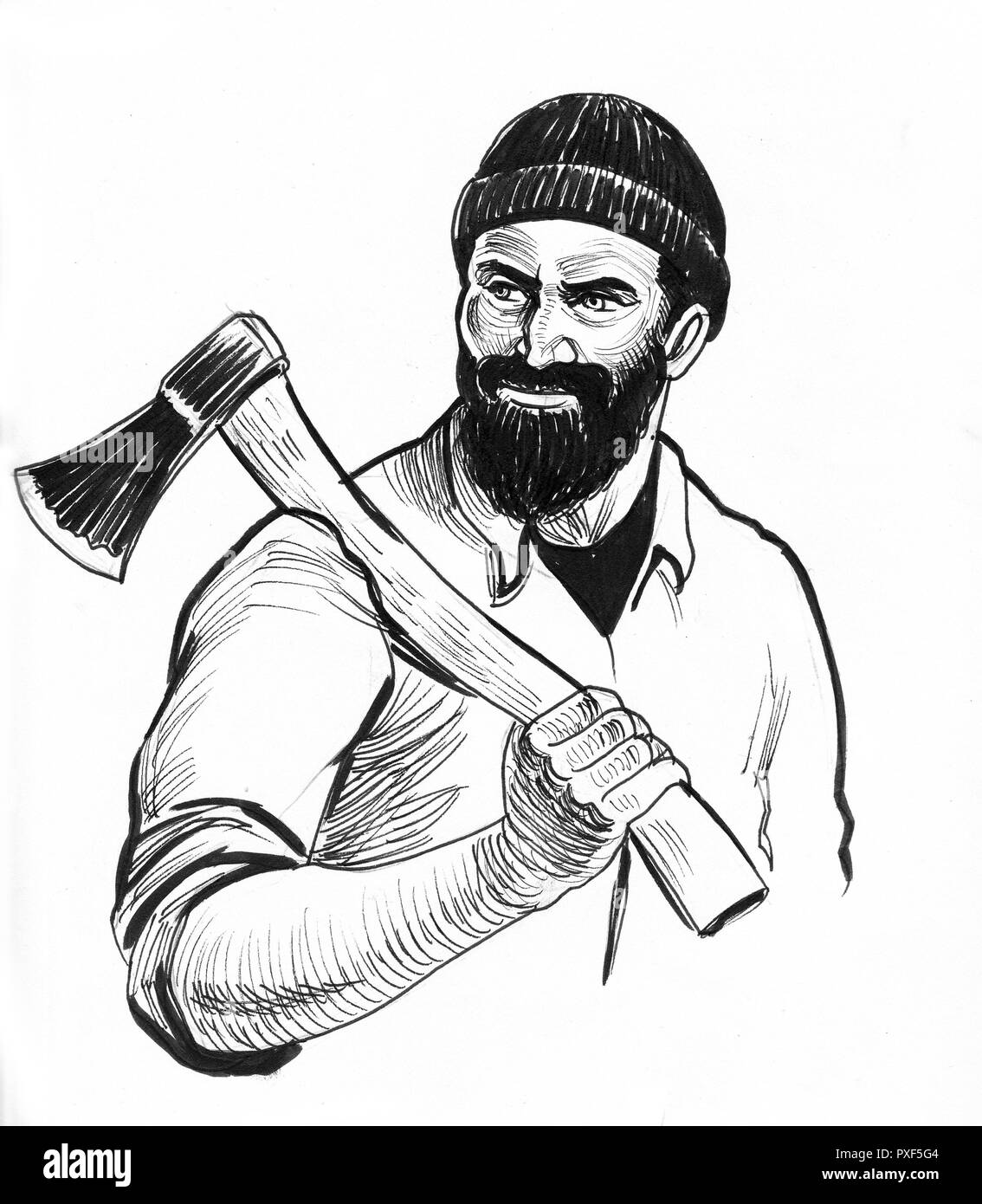 Lumberjack Beard Drawing