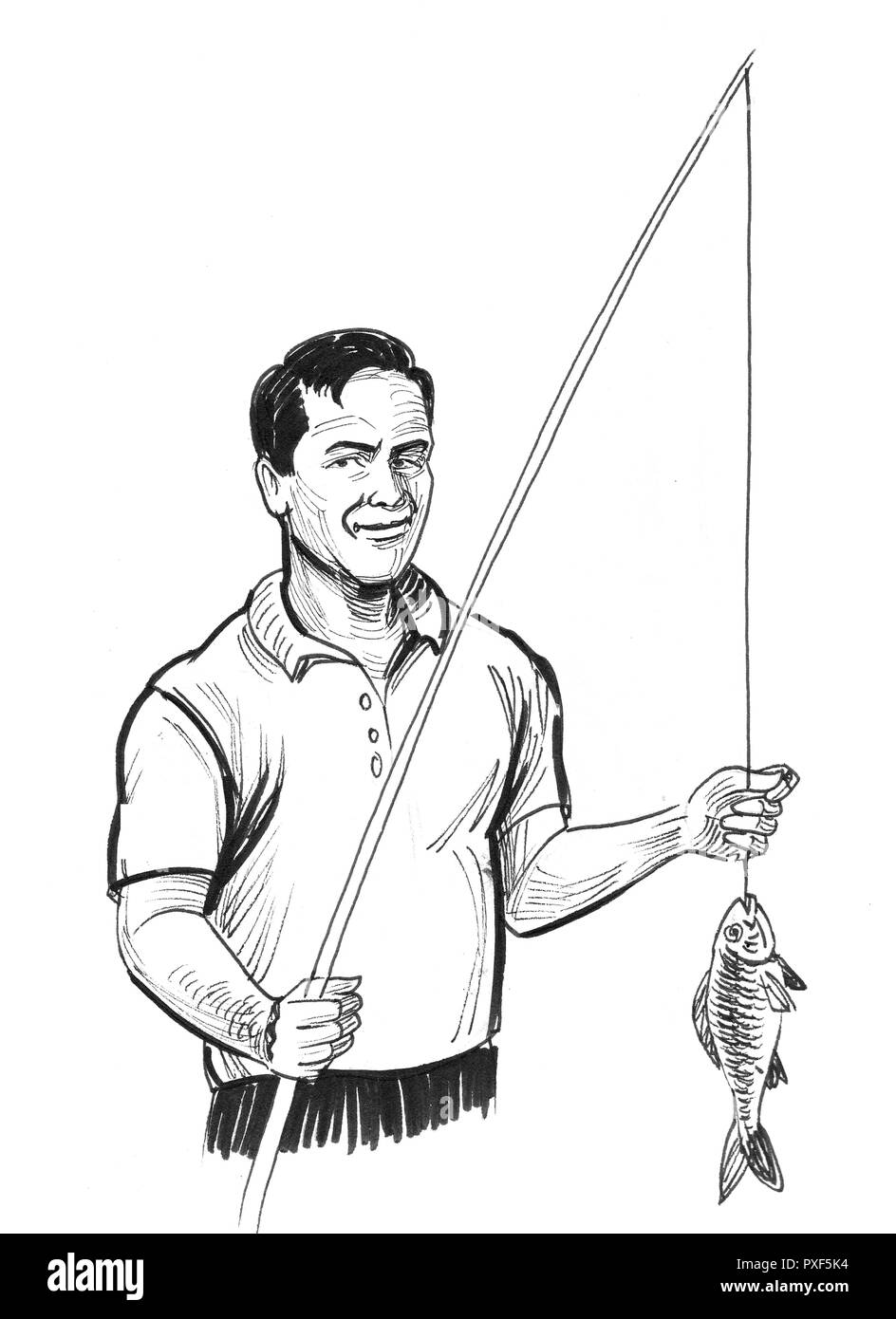A fishing rod Cut Out Stock Images & Pictures - Alamy