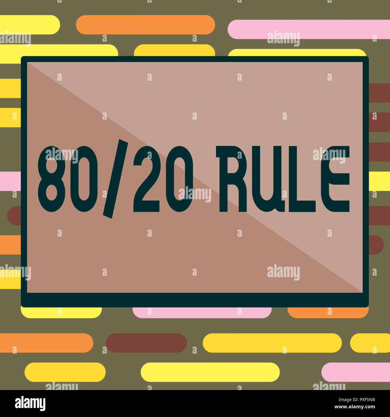 Text sign showing 80 20 Rule. Conceptual photo Pareto principle 80 ...
