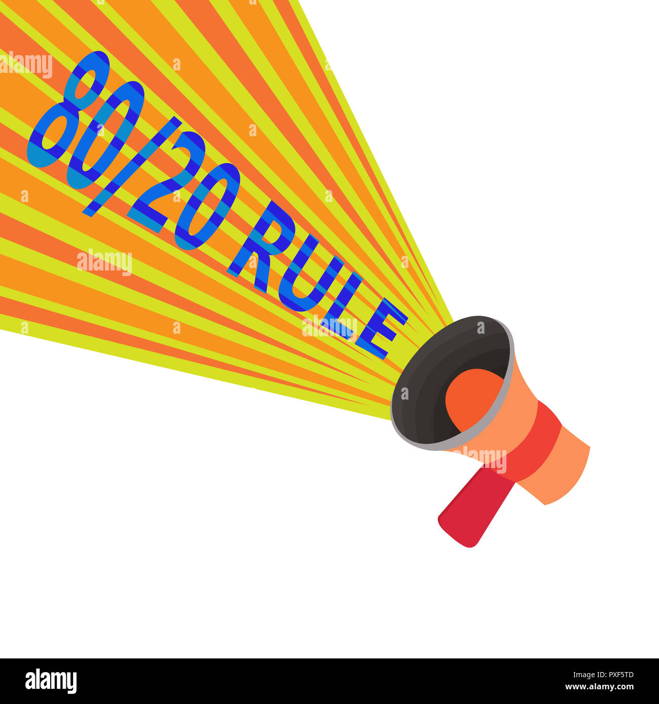 Handwriting text 80 20 Rule. Concept meaning Pareto principle 80 ...