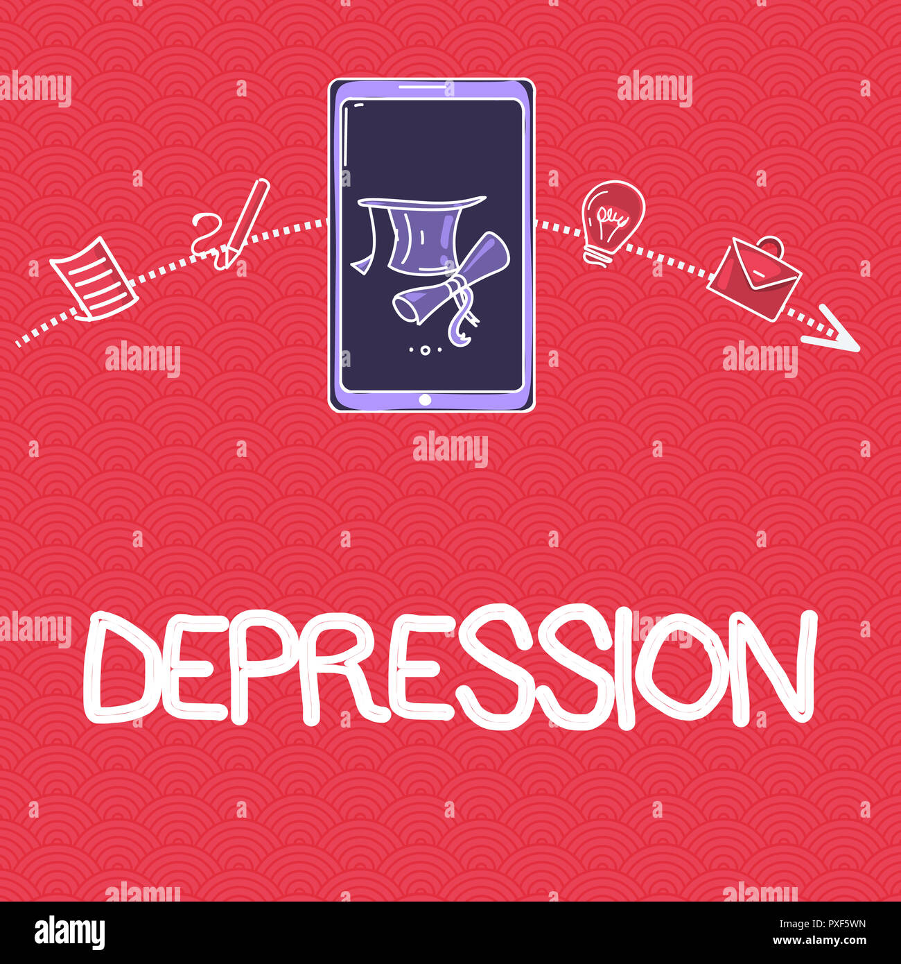 Word writing text Depression. Business concept for Feelings of severe ...