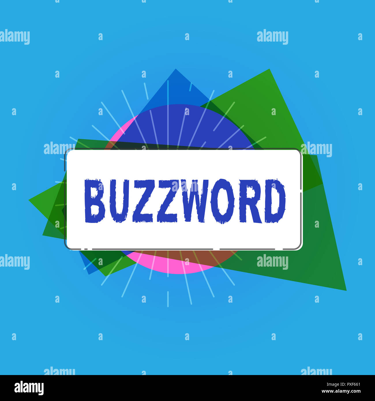 Writing note showing Buzzword. Business photo showcasing Fashionable ...