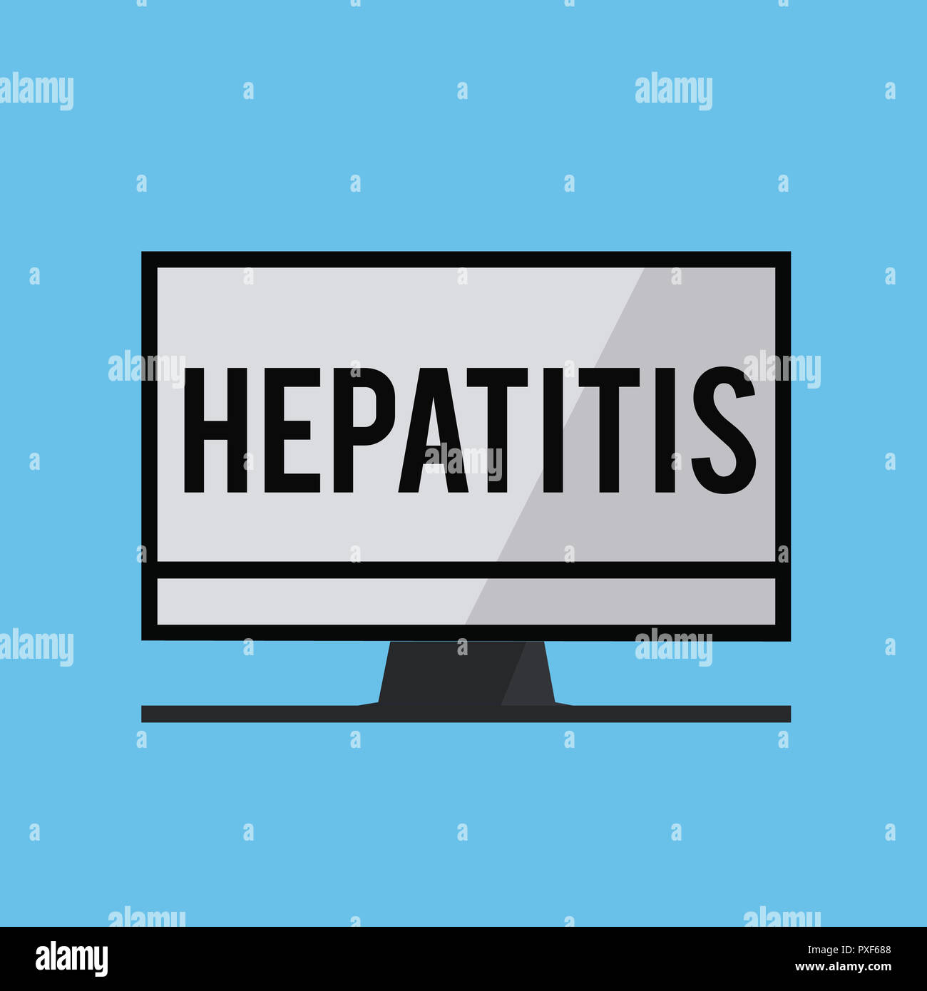 Text sign showing Hepatitis. Conceptual photo A disease described by ...