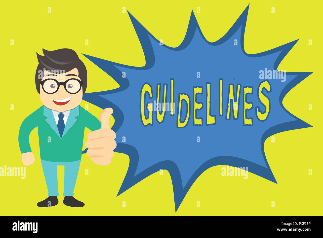 Word writing text Guidelines. Business concept for General rule ...