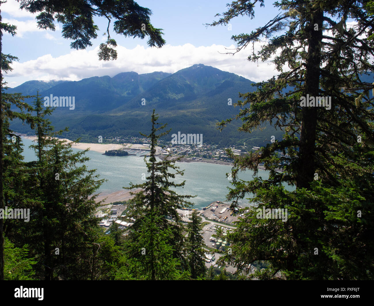 Juneau Landscape From Mount Roberts Tramway Stock Photo - Alamy