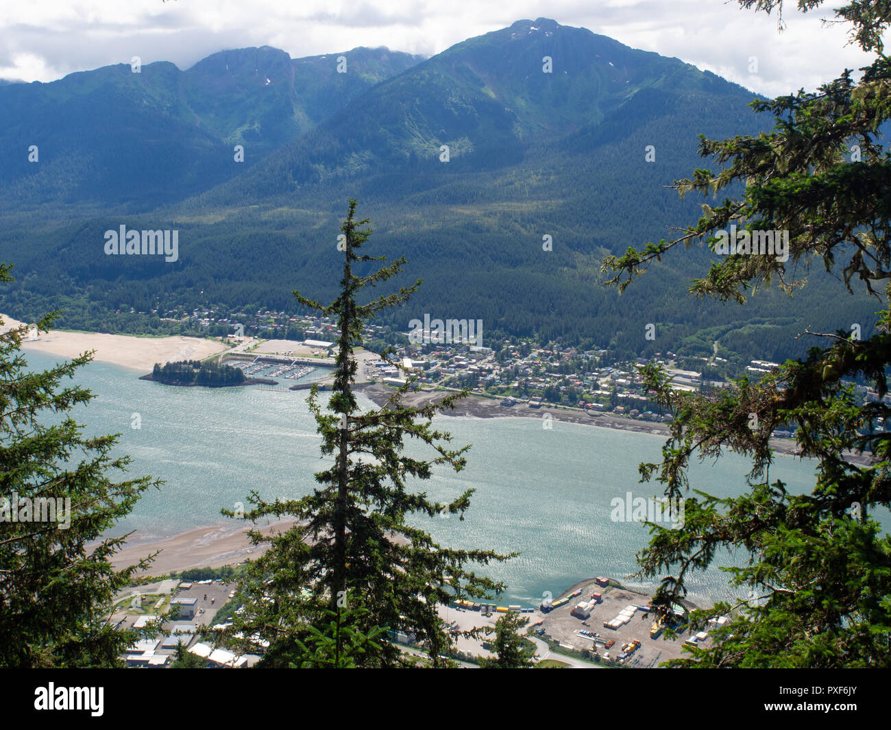 Juneau Landscape From Mount Roberts Tramway Stock Photo - Alamy