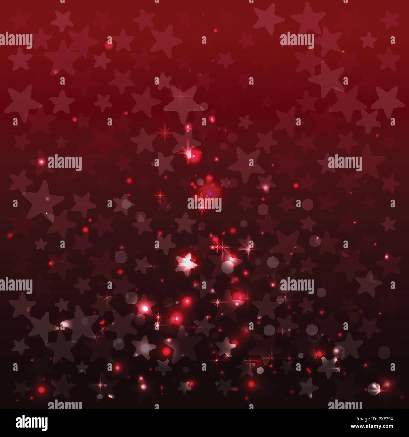 Abstract background with stars. Red. Flash of light. Vector ...