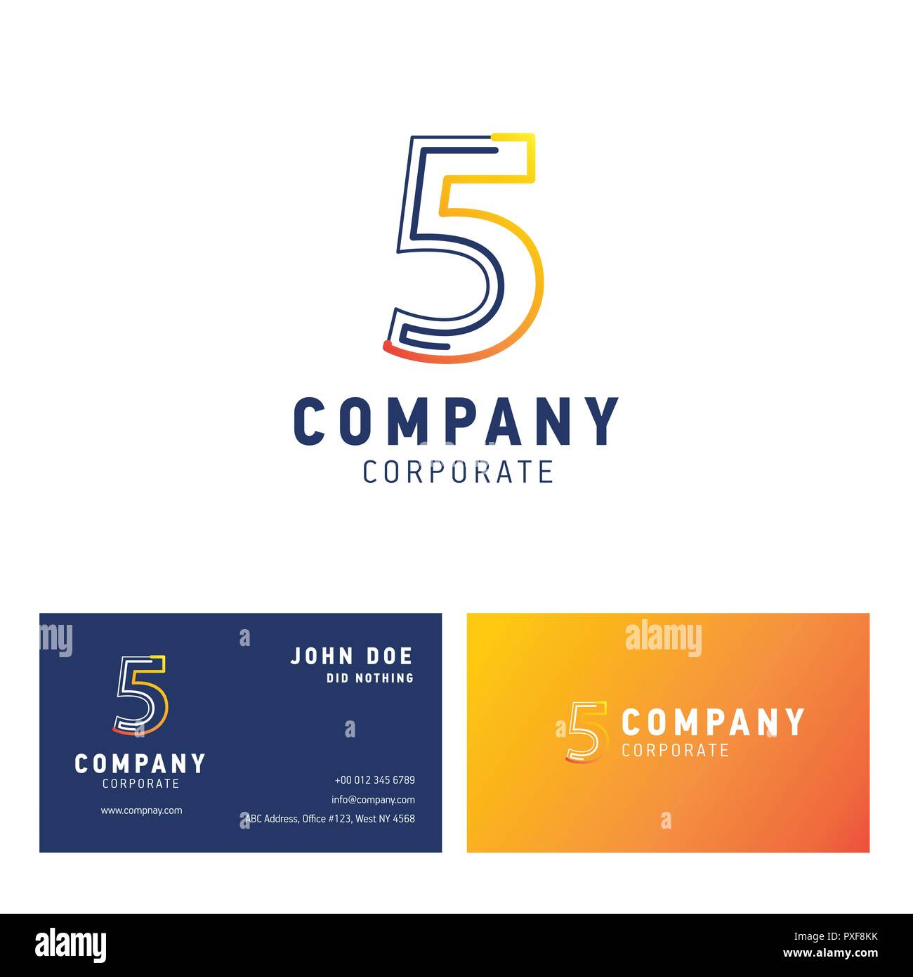 5 company logo design vector Stock Vector Image & Art - Alamy