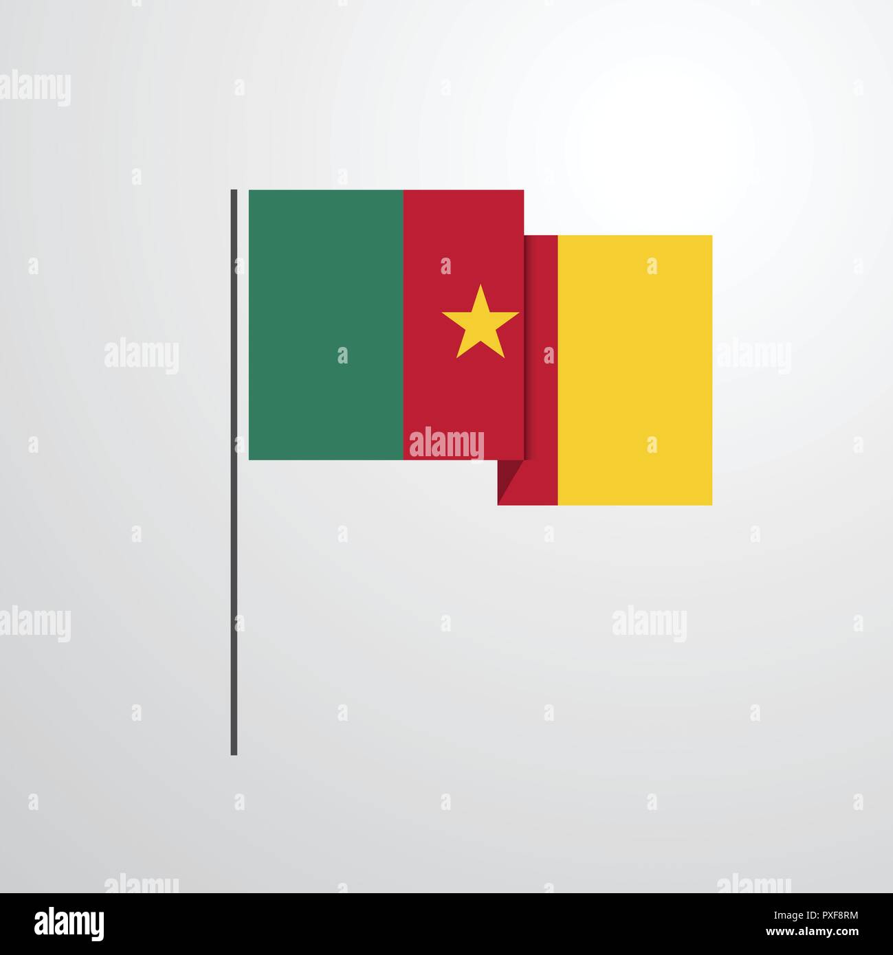 Cameroon waving Flag design vector Stock Vector Image & Art - Alamy