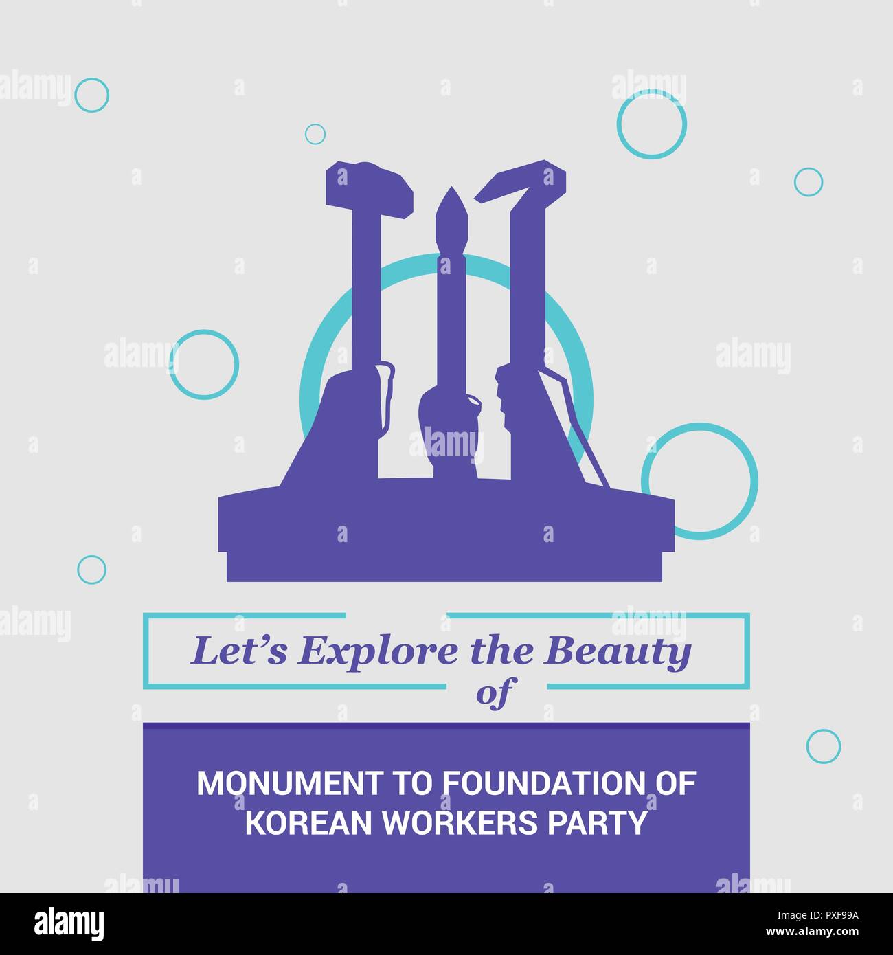 Monument to the korean workers party Stock Vector Images - Alamy