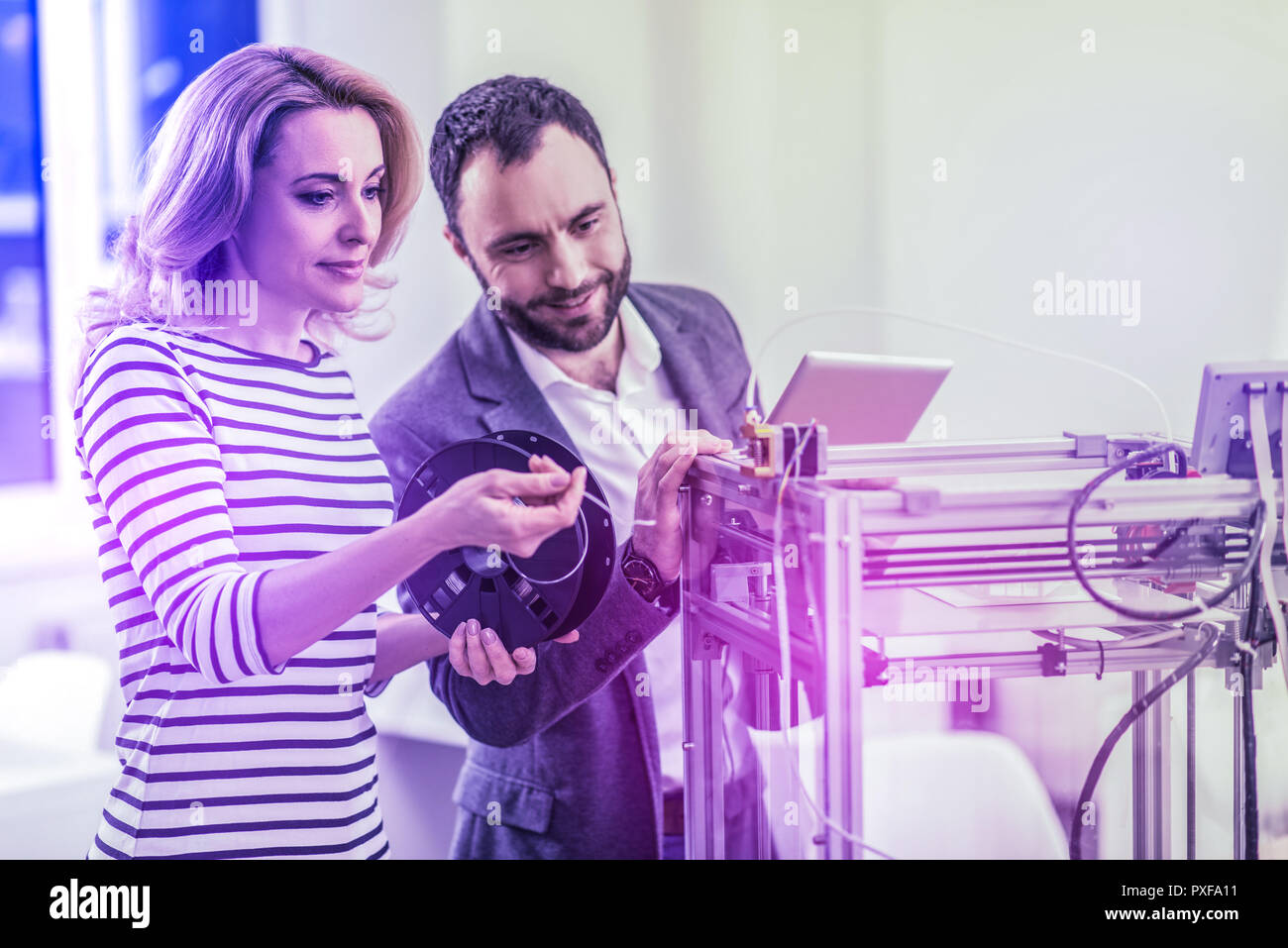 Team developers working in research hi-res stock photography and images ...