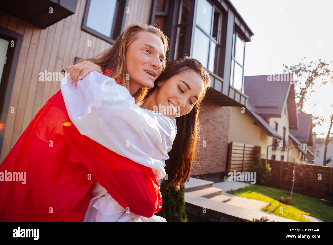 Eyes closing close up asian hi-res stock photography and images - Alamy