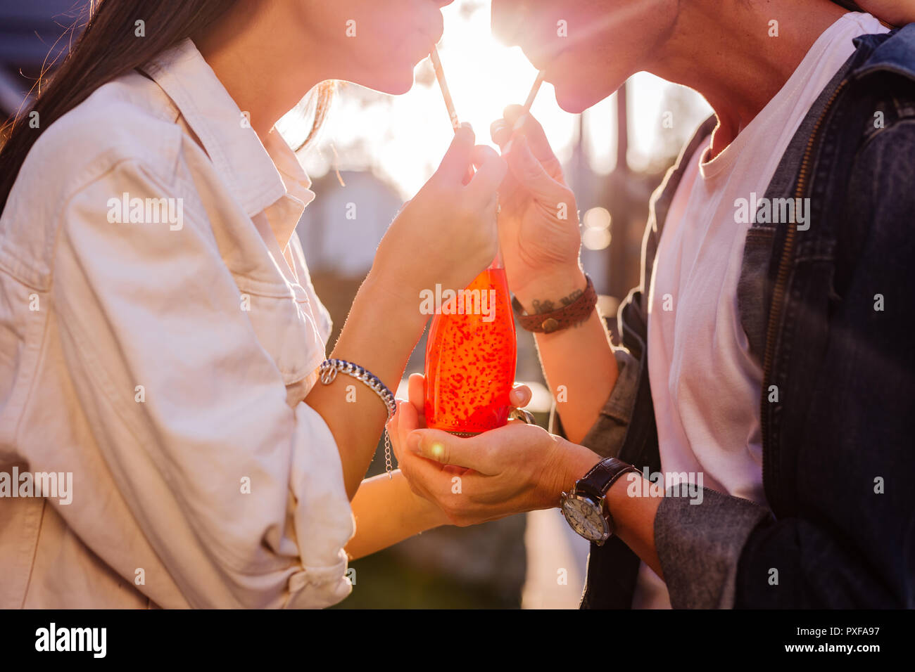 Woman fizzy soft drink hi-res stock photography and images - Alamy