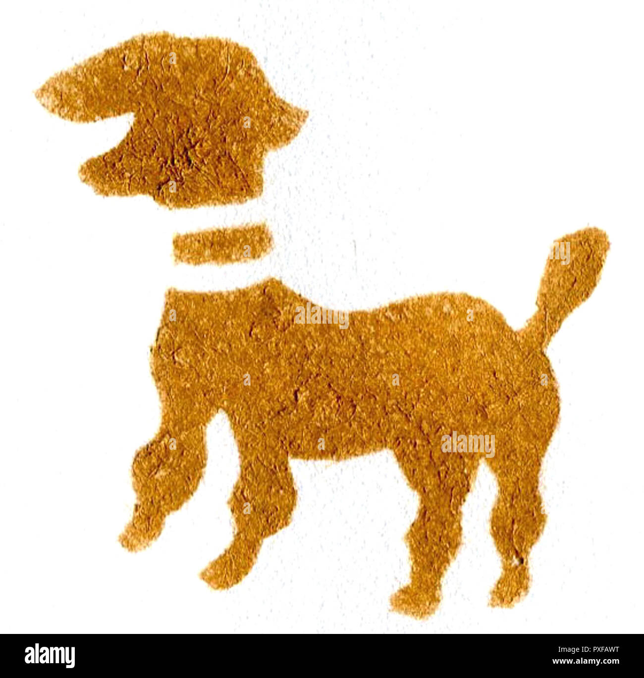 Stenciled Stylized Dog Stock Photo - Alamy
