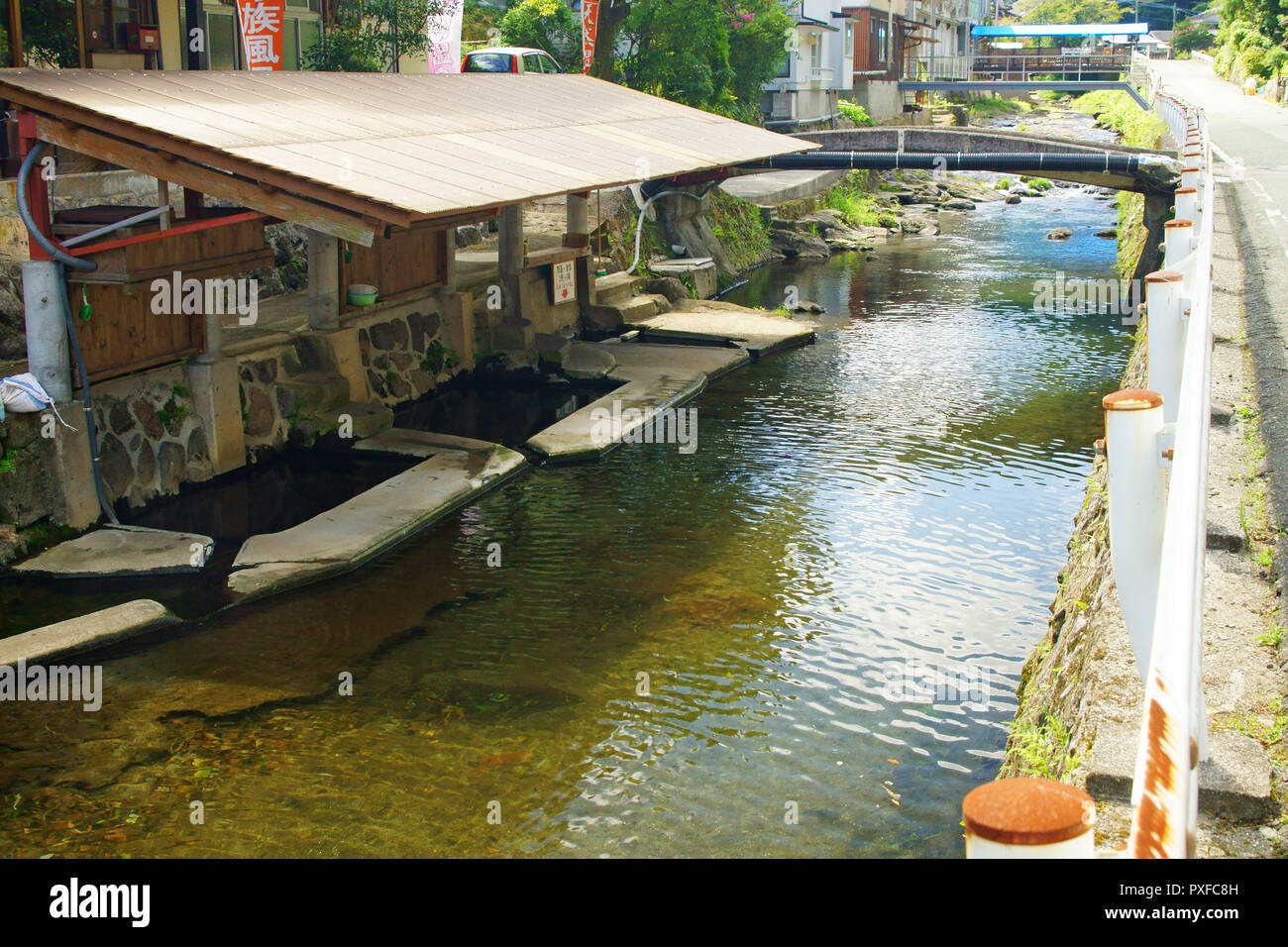 Manganji Onsen (Hot springs), Kumamoto Prefecture, Japan Stock Photo ...
