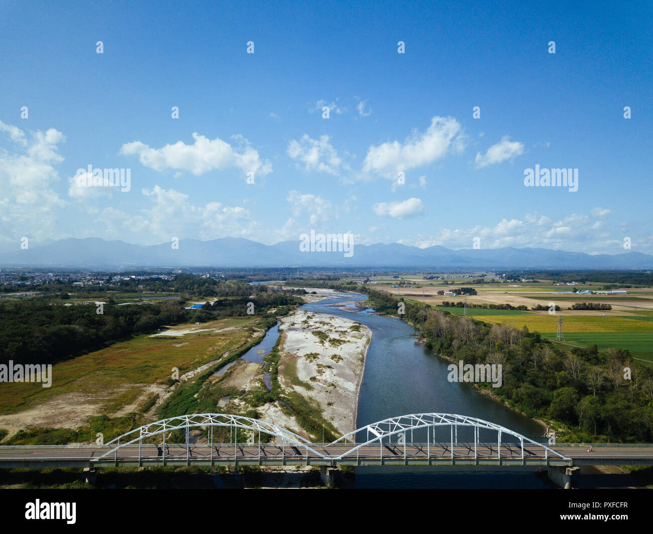 Aerial Photography of Tokachi, Hokkaido, Japan Stock Photo - Alamy