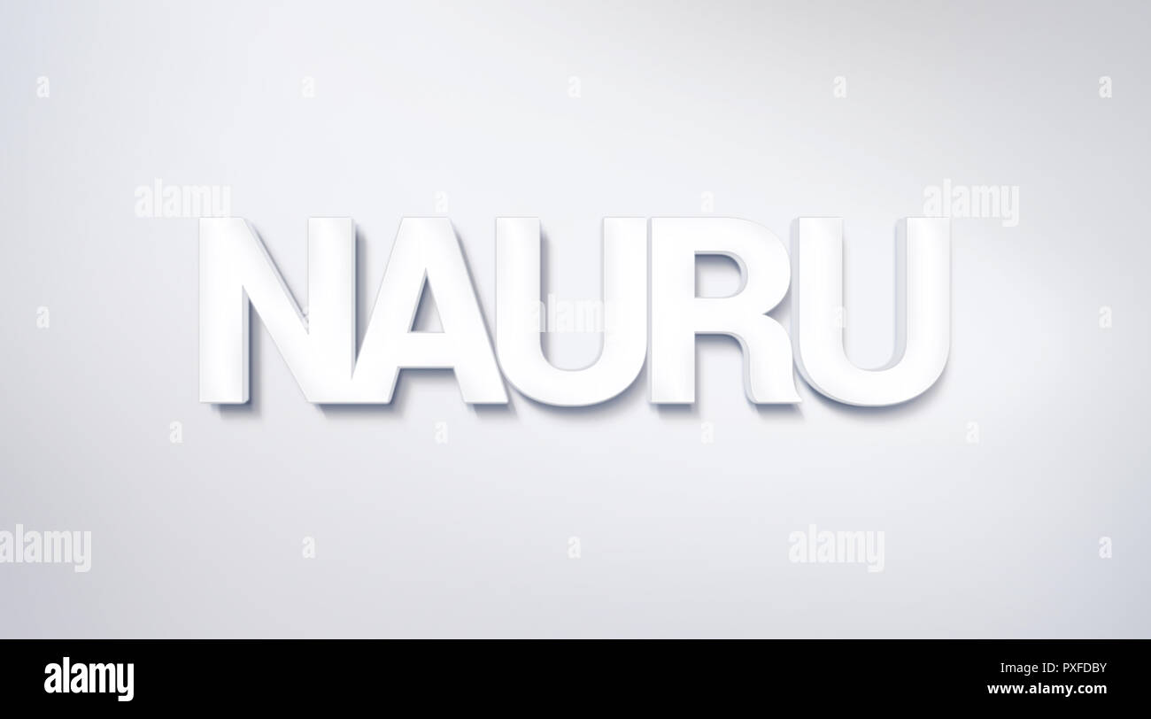 Nauru, text design. calligraphy. Typography poster. Usable as Wallpaper ...