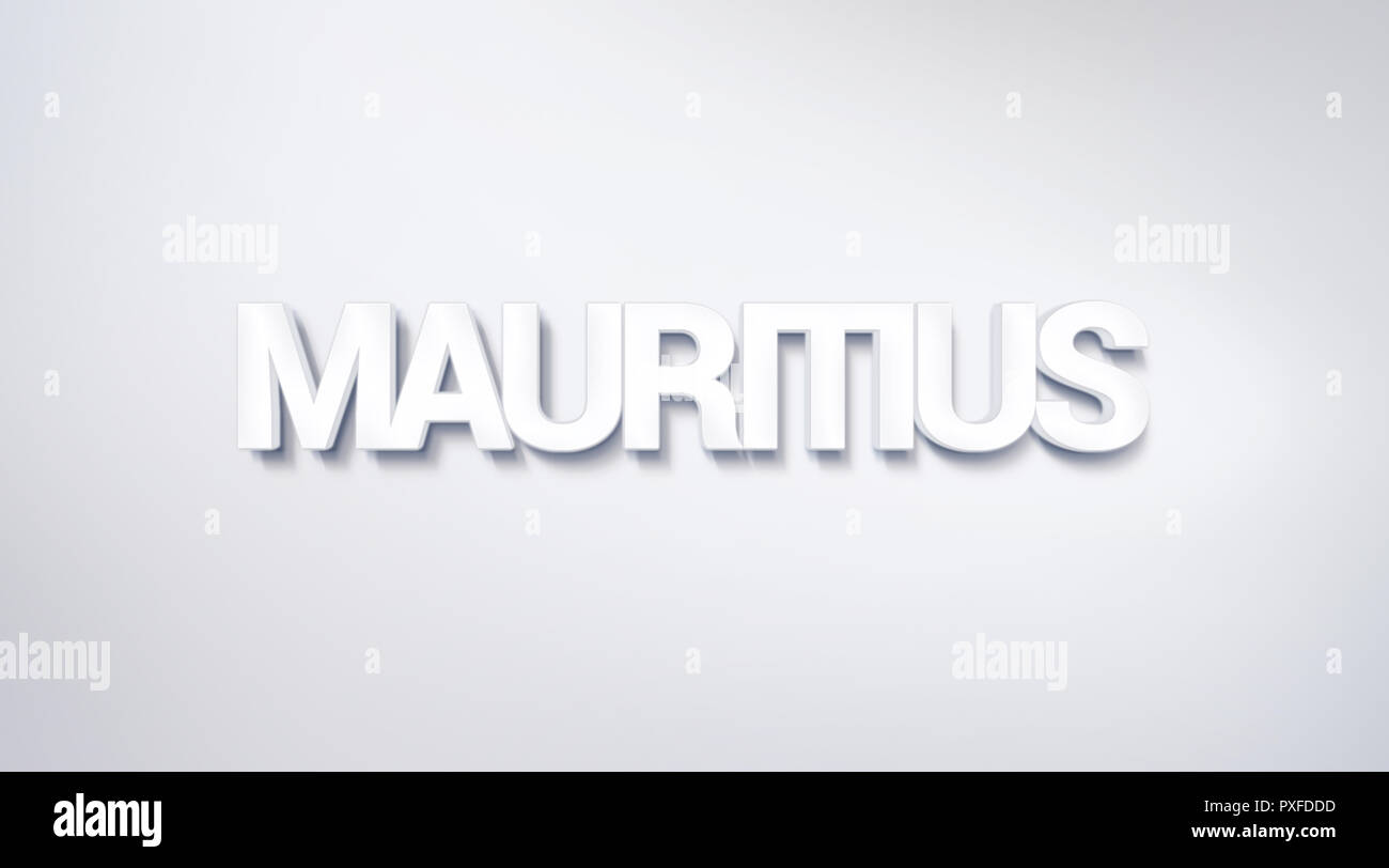 Mauritius, text design. calligraphy. Typography poster. Usable as ...