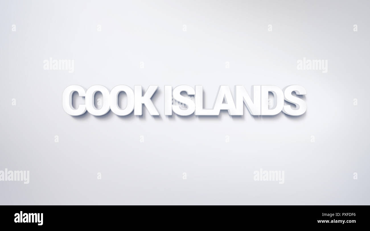 Cook Islands, text design. calligraphy. Typography poster. Usable as ...