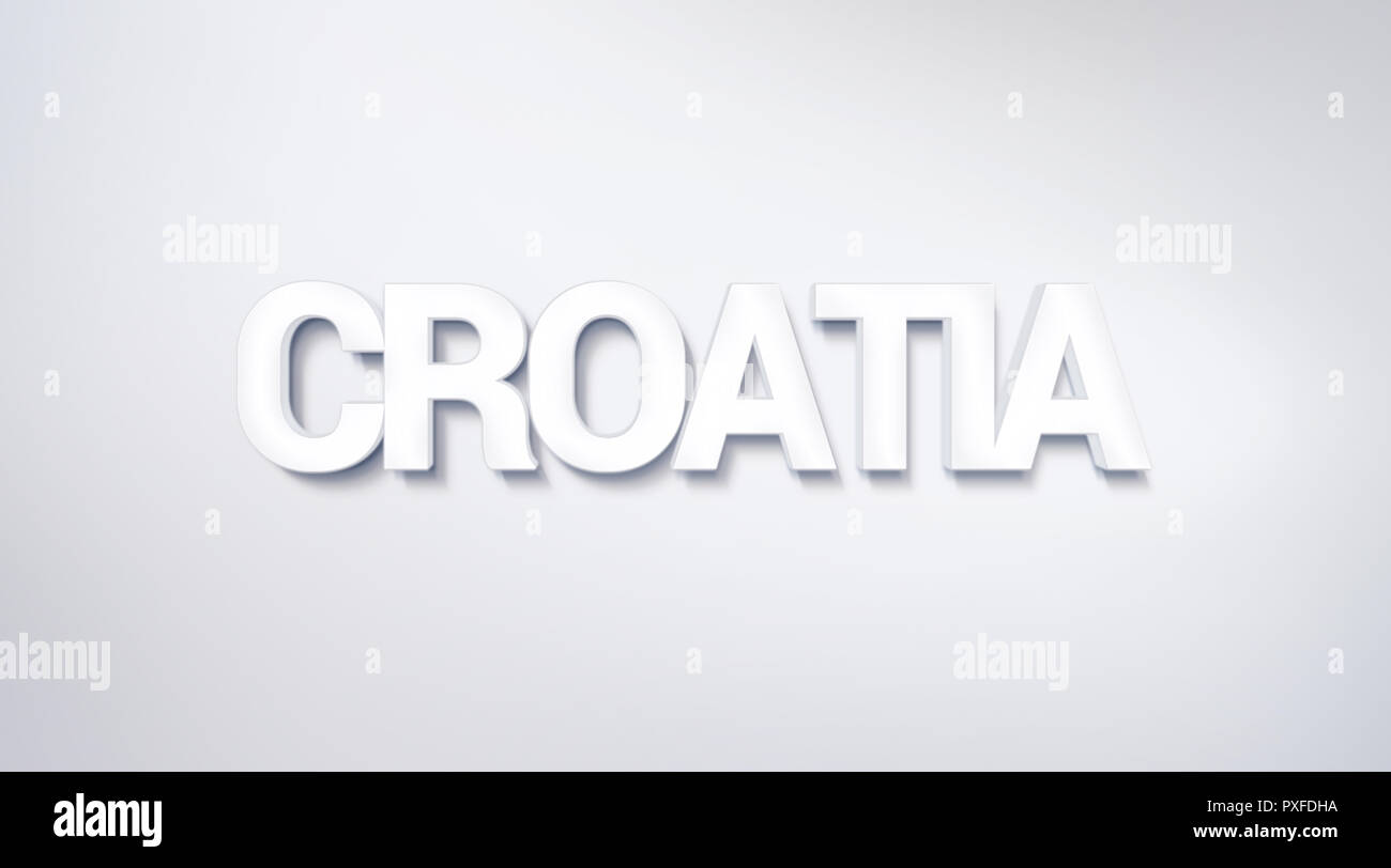 Croatia, text design. calligraphy. Typography poster. Usable as ...