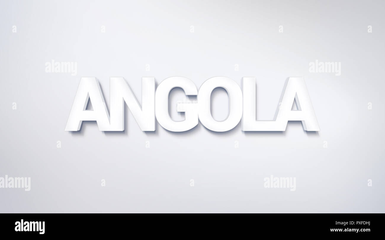 Angola, text design. calligraphy. Typography poster. Usable as ...