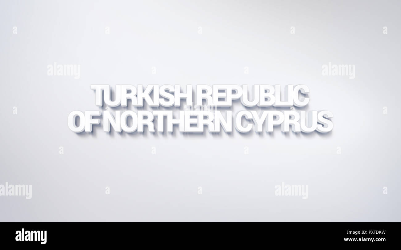 Northern Cyprus, text design. calligraphy. Typography poster. Usable as ...