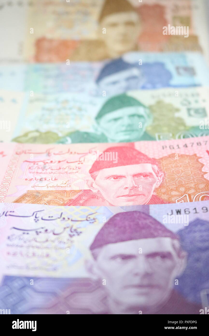 Pakistani currency mix note bundle Stock Photo - Alamy