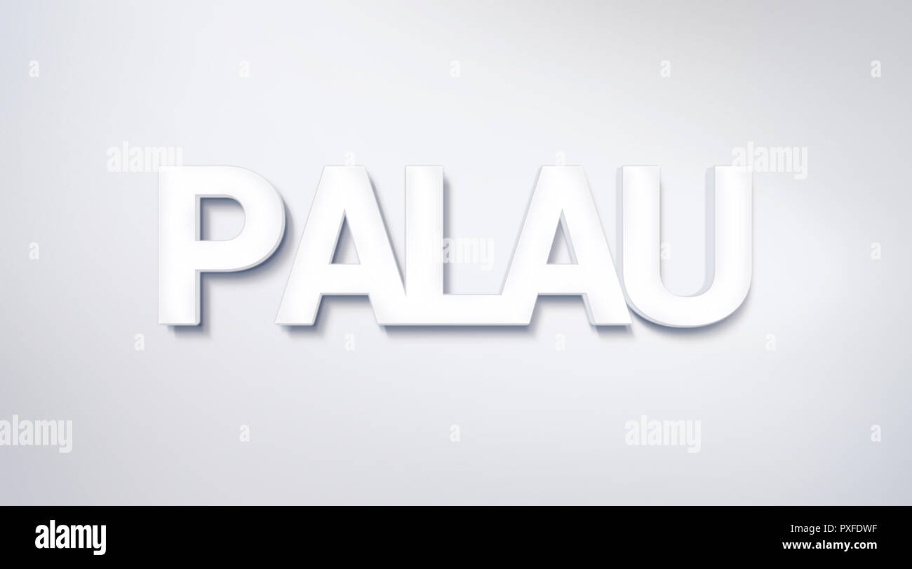 Palau, text design. calligraphy. Typography poster. Usable as Wallpaper ...