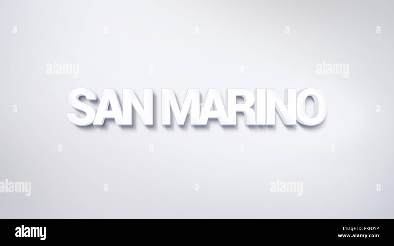 San Marino, text design. calligraphy. Typography poster. Usable as ...