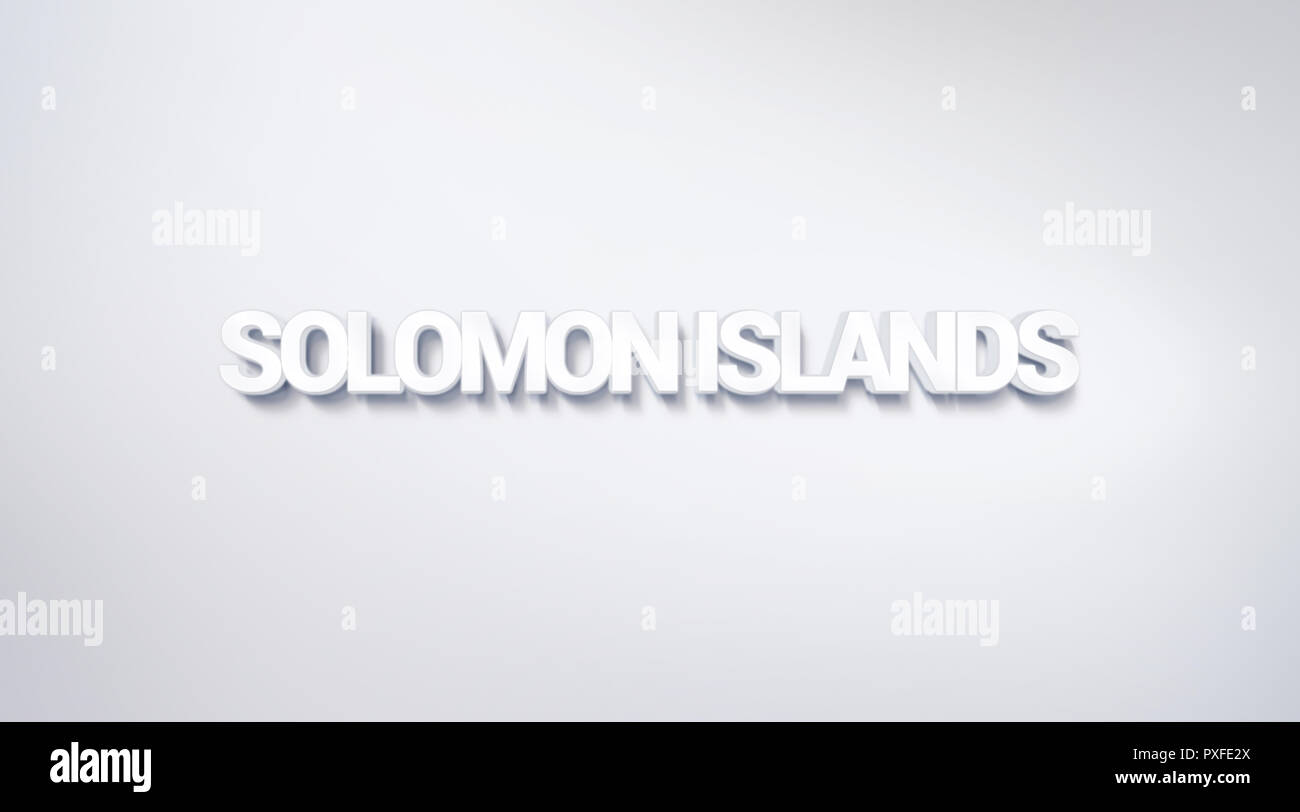 Solomon Islands, text design. calligraphy. Typography poster. Usable as ...
